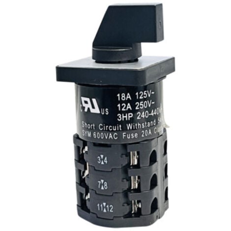 KEDU ZH-A Wendeschalter EN61058 Drehschalter Nockenschalter