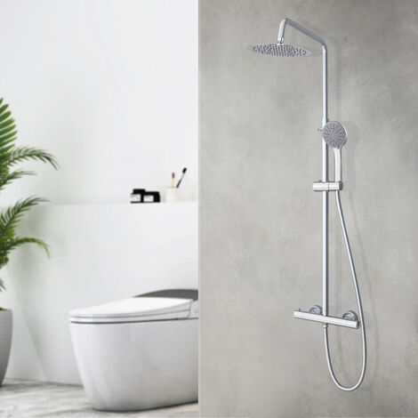 SKY Bathroom 5-spray pattern chrome Thermostatic Mixer Shower kit