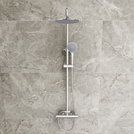 SKY Bathroom 3-spray pattern Chrome Thermostatic Mixer Shower kit