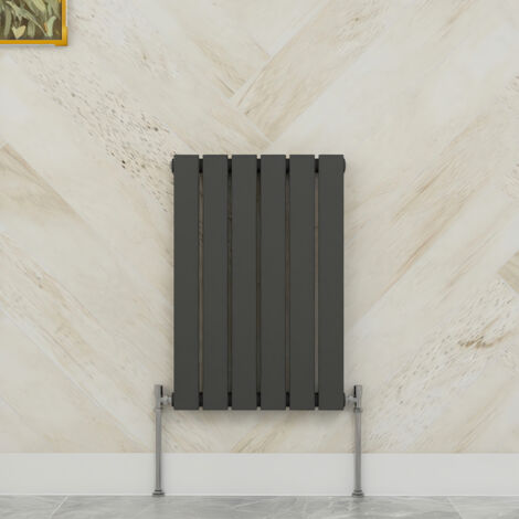 SKY Bathroom 600x408mm Single Anthracite Horizontal Flat Panel Radiator ...