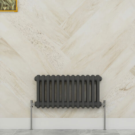 SKY Bathroom 300x605mm 2 Column Radiator Horizontal Anthracite ...