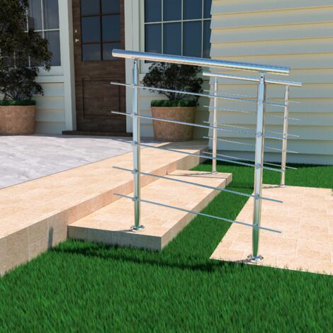 100x106cm Stair Hand Rail Kit, Transitional Stainless Steel Railings ...