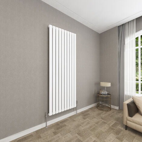 1800x680mm White Single Flat Panel Radiator Vertical Modern Central ...