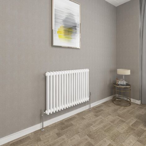 Traditional Cast Iron Style Radiator Horizontal 2 Column White 600x830mm