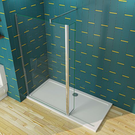 SKY Bathroom 1000x1950mm Walk in Wet Room Shower enclosure 8mm shower ...