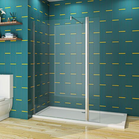 SKY Bathroom 1000x1950mm Walk in Wet Room Shower enclosure 8mm shower ...