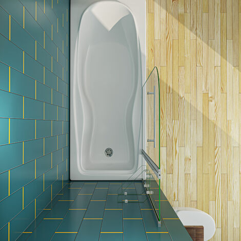 1200(Width)x1400mm(Height) 180 degree Pivot Double Panel Over Bath ...