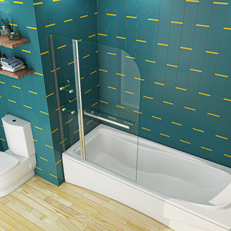 1200(Width)x1400mm(Height) 180 degree Pivot Double Panel Over Bath ...