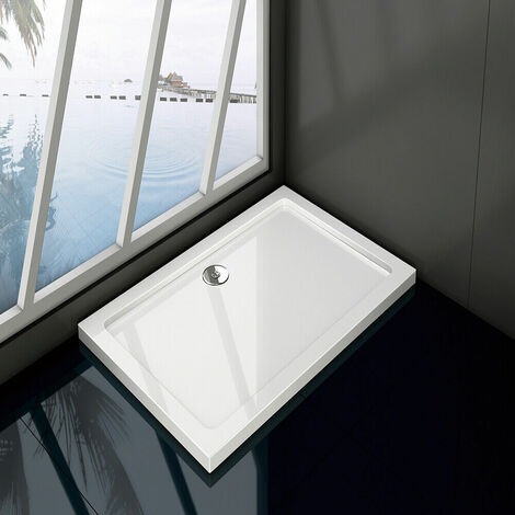 SKY Bathroom 1500x800mm Slimline Rectangle Shower Enclosure Stone Tray ...