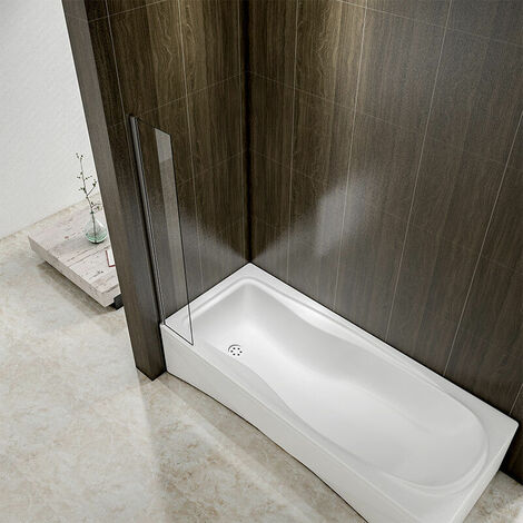 SKY Bathroom 250x1400mm Height Corner Fixed Bath Shower Screen Over ...
