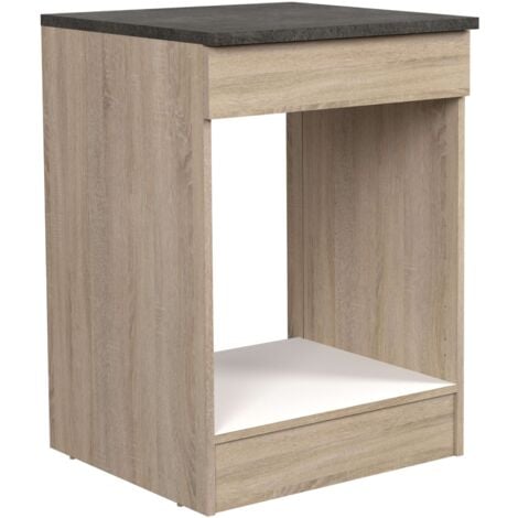 Module inférieur pour four Arko style industriel cuisine en chêne brut ...