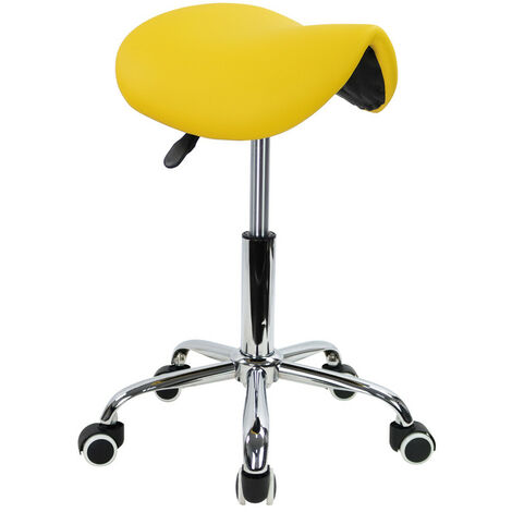 Taburete Caballo Sillín Taburete con ruedas regulables en altura 45-61 ...