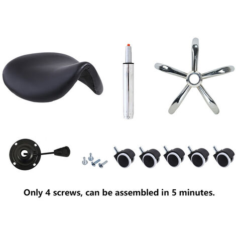 Taburete Caballo Sillín Taburete con ruedas regulables en altura 45-61 ...