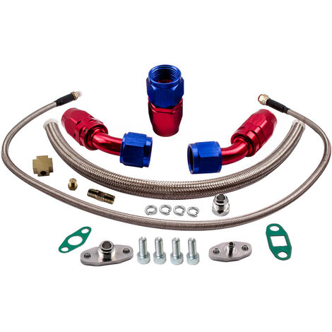 T3 T4 T3T4 TO4E Turbo Turbocharger .63 A/R + Oil Drain Return + FEED ...