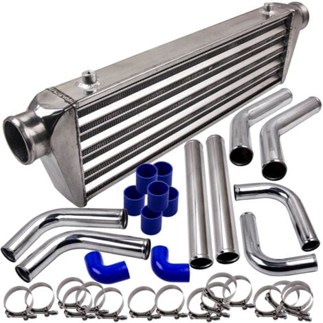 Universal Turbo Intercooler 27"x7"x2.5" Pipe Piping Hose Pipes Kit 2.5 ...