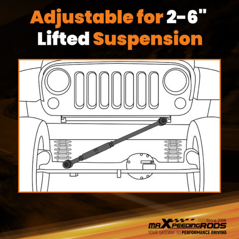 Front Adjustable Track Bar Rods 2"-6" Lift for Dodge Ram 2003-2013 2500 ...