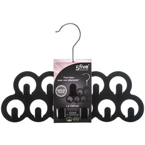 Ceintre à ceintures en feutrine noir - 5five