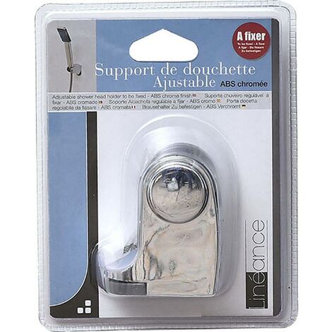 Support de Douchette mural ajustable ABS chromé - TENDANCE
