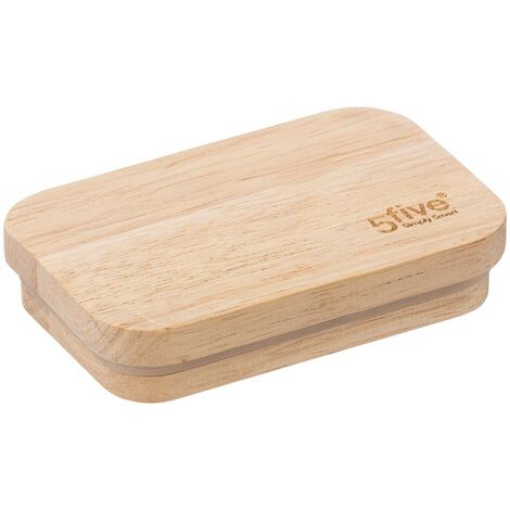 Boîte à spagettis en métal Bleu Gris et couvercle en bois déco Relief ...