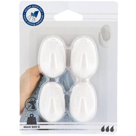 Set de 4 crochets abs 3m - blanc - Tendance