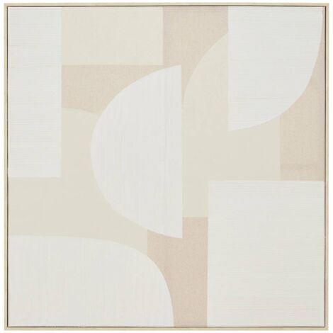 Toile 3D Bhavik beige 90x90cm - Atmosphera créateur d'intérieur