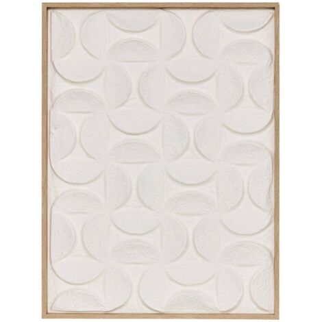 Toile 3D Kailani blanc 60x80cm - Atmosphera créateur d'intérieur