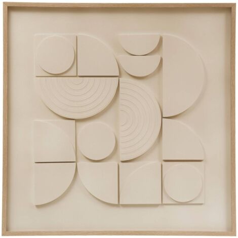 Toile 3D Catalina blanc 60x60cm - Atmosphera créateur d'intérieur