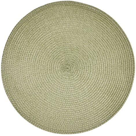 Set de table Tresse vert olive D38xH0,1cm - Atmosphera créateur d'intérieur