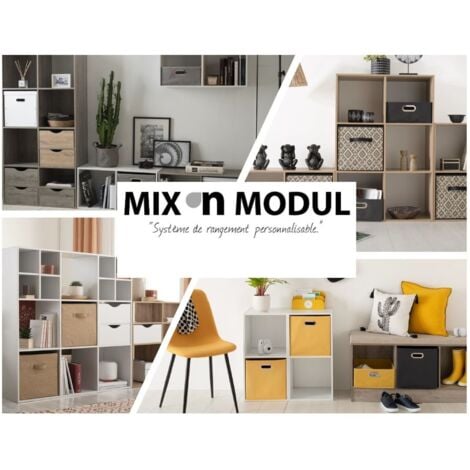 Étagère 1 2 cases mix n modul effet chêne naturel - 5five