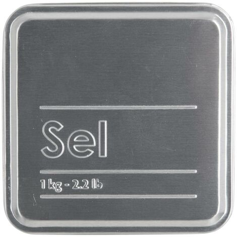 Boîte à sel en métal Noir déco Relief Argent - Five