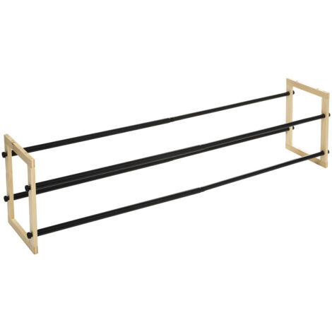 Etagère Range-chaussures extensible en Métal et Bois 12 paires - Five