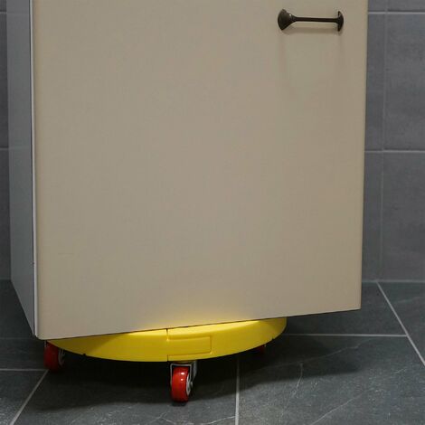 Wiltec Chariot de transport à roulettes Plateau roulant rond pour ...