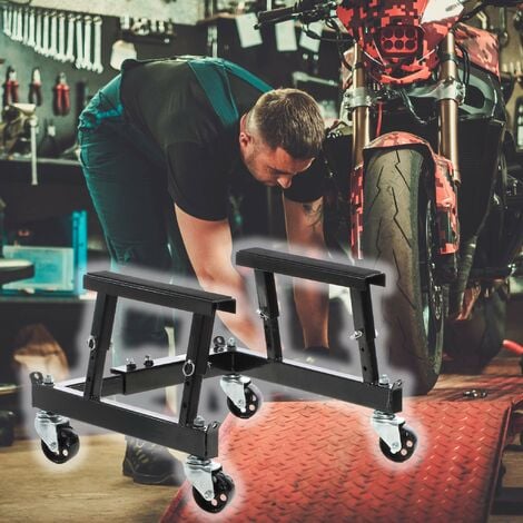 Wiltec Cric Lève-moto Roulettes Support Montage mobile 680 kg Moto et ...