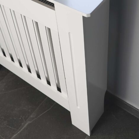 Toboli Cache-radiateur – Blanc – 112 x 19 x 82 cm – en MDF – Couverture ...