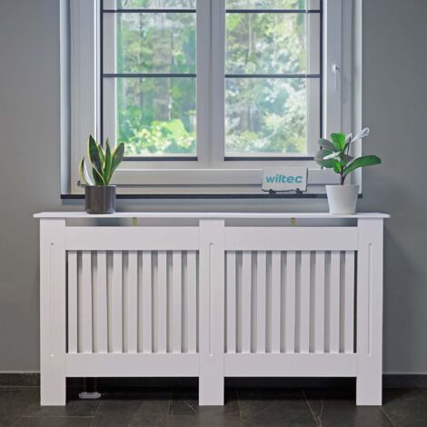 Toboli Cache-radiateur – Blanc – 152 x 19 x 82 cm – en MDF – Couverture ...