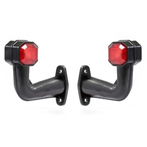 Wiltec Feux de position latéraux – 2x 6 LED 12 V – Forme carrée – 160 x ...