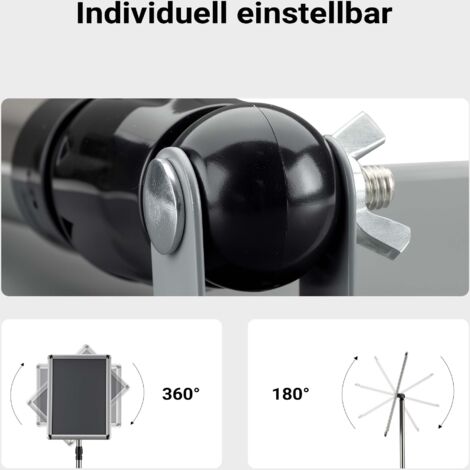 Wiltec Présentoir sur pied A3 – Hauteur réglable 88-138 cm – en ...