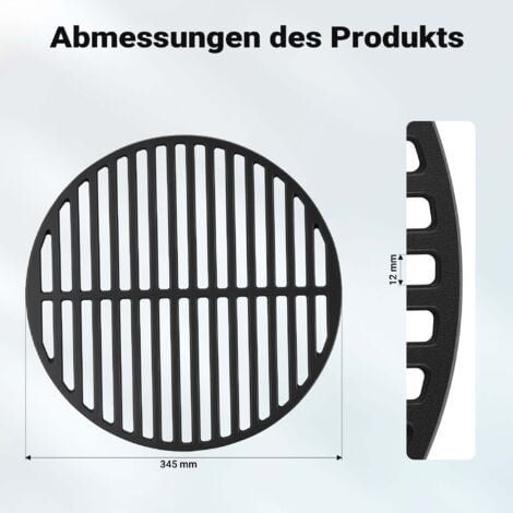 Wiltec Grille BBQ Ronde Ø 34,5 cm – en Fonte – Barbecue Charbon de bois ...