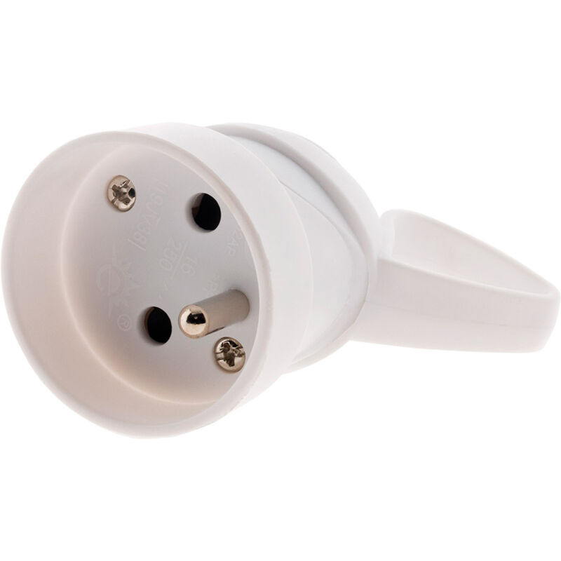 Weiblicher Stecker 16A 2P + T weiß