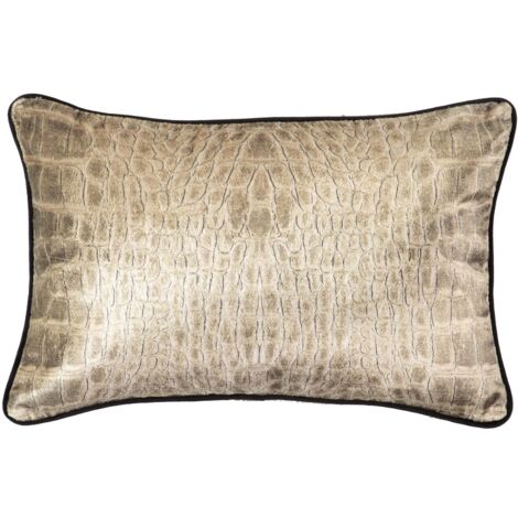 Cojin Velvet Caiman Beige 45x13x30 Cm