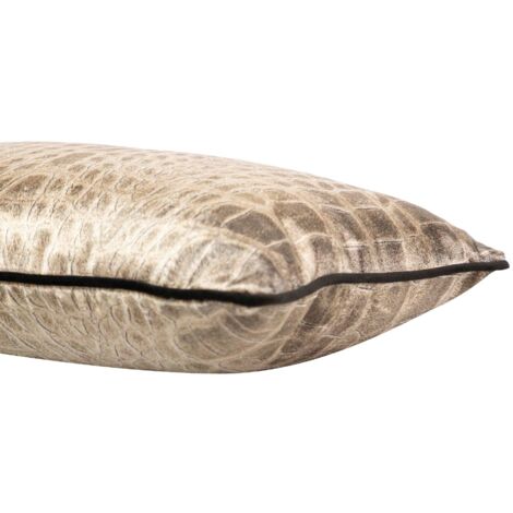 Cojin Velvet Caiman Beige 45x13x30 Cm