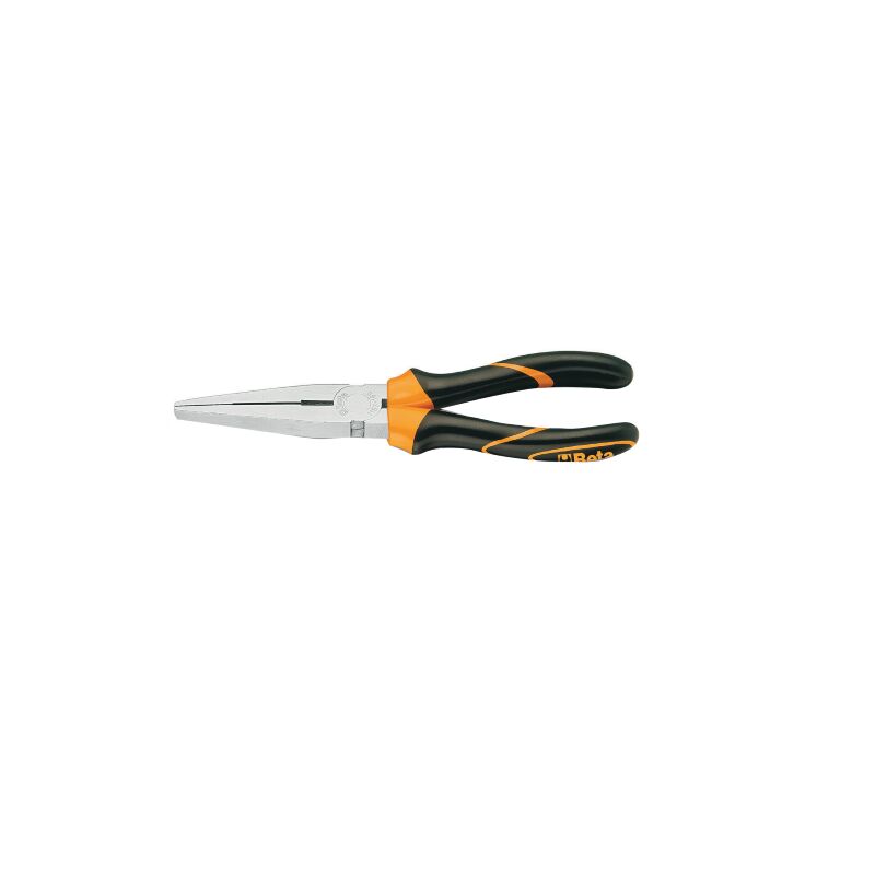 Pince bec long plat Beta 1162BM en acier avec poigne'es en pvc mm.160