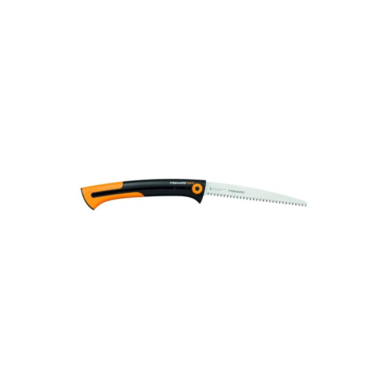 Scie a' me'taux Fiskars SW75 avec lame re'tractable en acier trempe' de 56 cm. pour jardin en bois