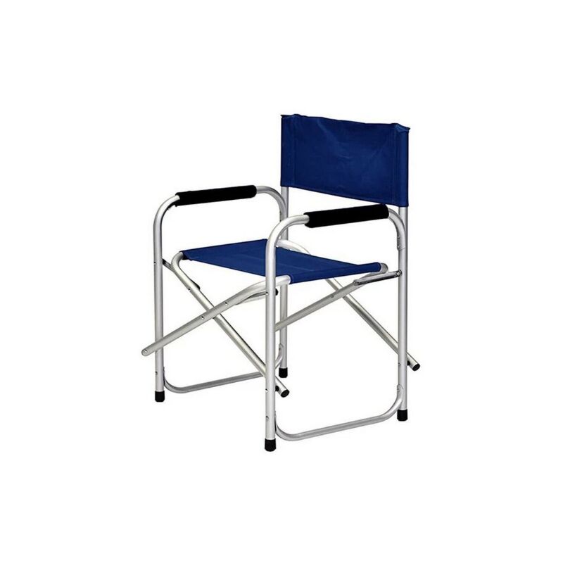 Chaise de directeur pliante bleue en aluminium et polyester cm 46x56x80 ...