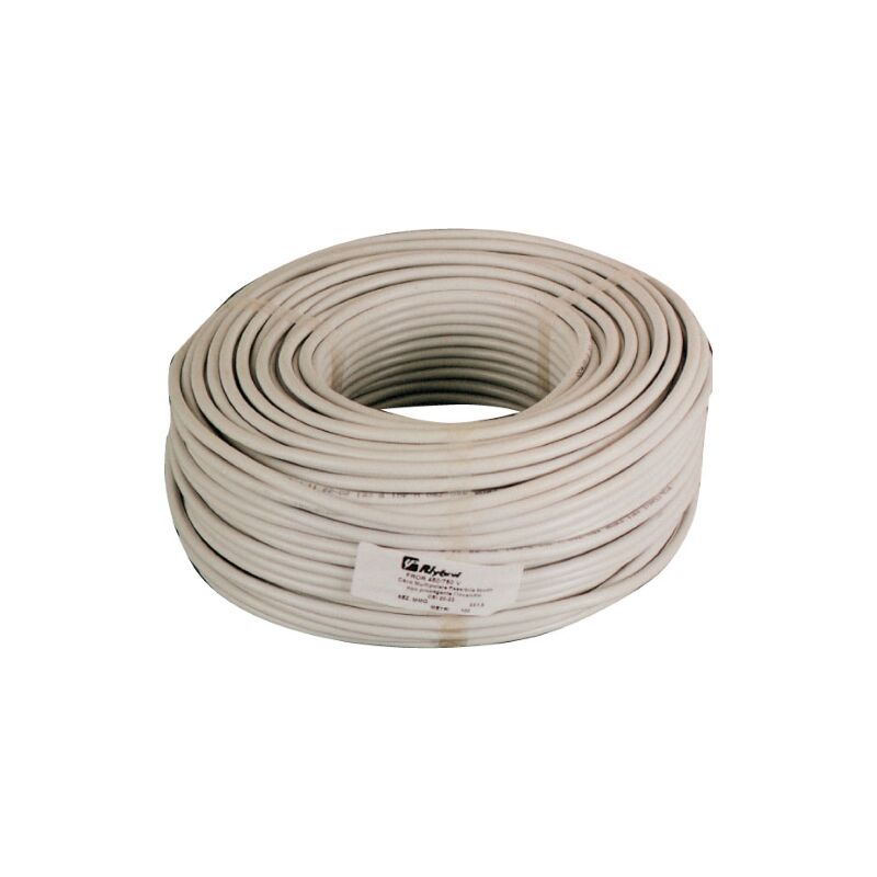 100 mt de cA ble A lectrique tripolaire, section 3x0,75 mm, caoutchouc souple blanc