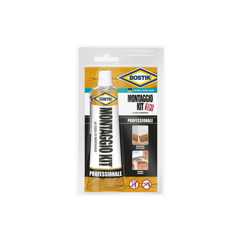 Kit colle de montage Bostik 125 gr adhA sif transparent silicone extra fort