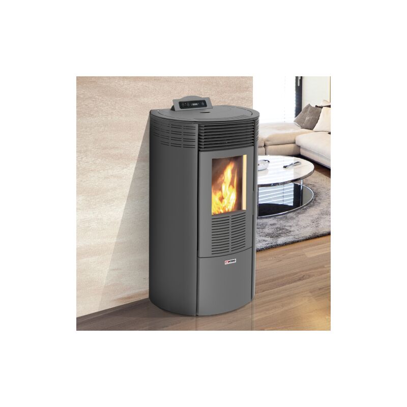Poele a' granule's King 12 Round 10,1 kW anthracite pour habillage ...