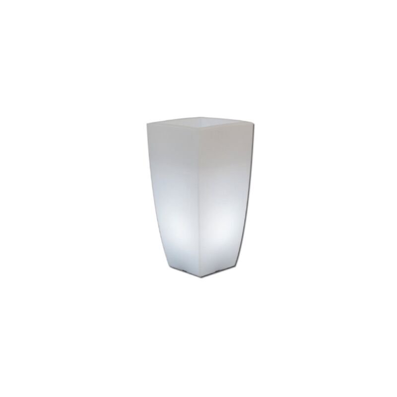VASO STILO SQUARE BRIGHT 40X40X90CM LUCE BIANCA