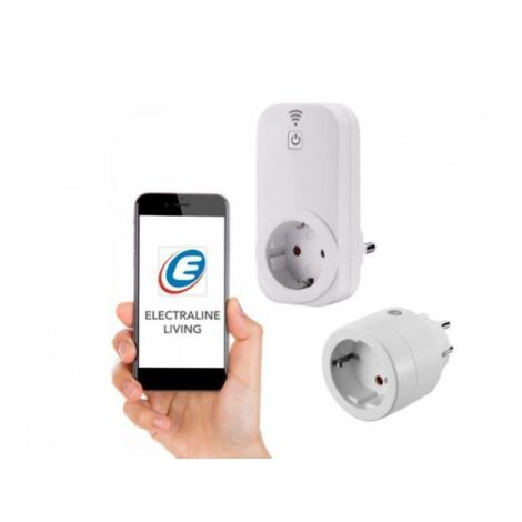 Prise Wi-Fi Electraline avec prise radio en kit intelligent Wi-Fi avec ...