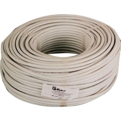 100 mt de cA ble A lectrique tripolaire, section 3x0,75 mm, caoutchouc souple blanc